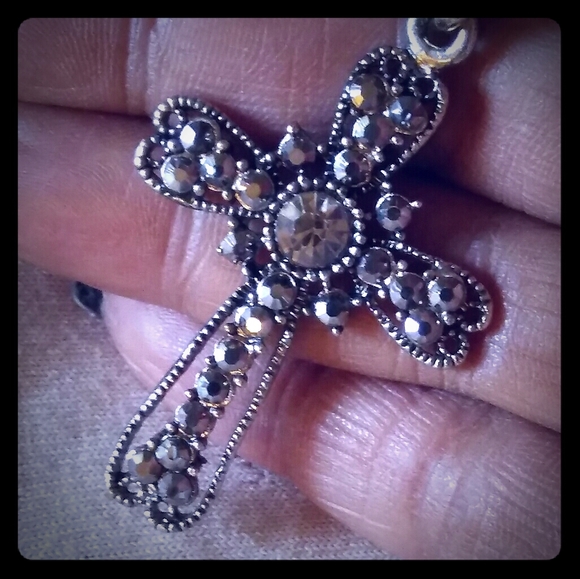 Vintage | Jewelry | Vintage Marcasite Cross Pendant Necklace | Poshmark